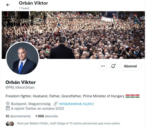 @PM_ViktorOrban - Viktor Orbán sévira désormais aussi sur Twitter - Le ...