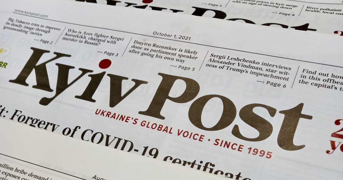 Fermeture brutale du journal Kyiv Post, la « voix globale » de l ...